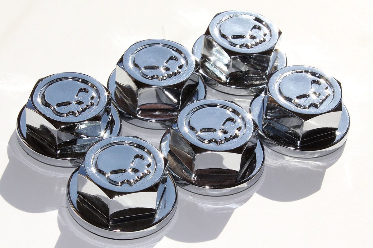 Bad Bolts Simulated Bolt Heads - Chrome Skull – CarLashes